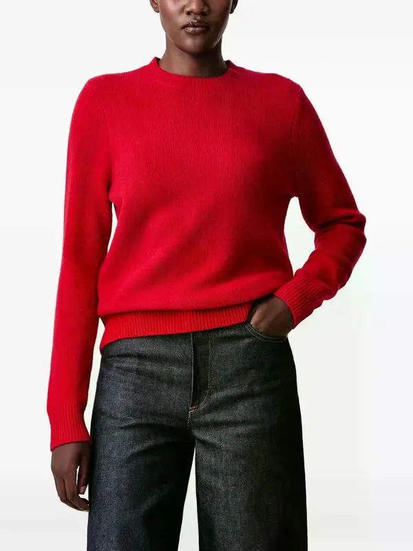 Barbour Woodhouse Wool-cashmere Crew-neck Jumper - Red