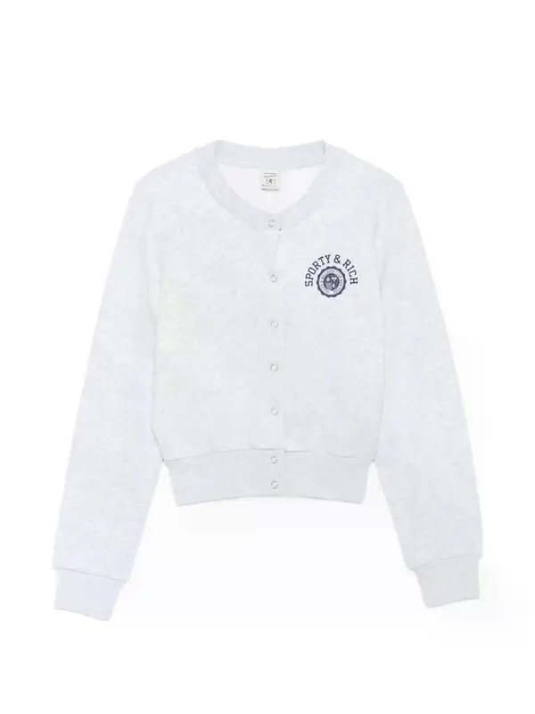Sporty & Rich Logo-print Cropped Sweatshirt