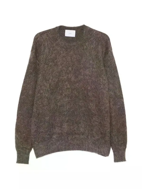 SSSTEIN Brushed Crew-neck Sweater - Brown