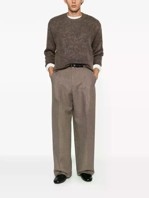 SSSTEIN Brushed Crew-neck Sweater - Brown