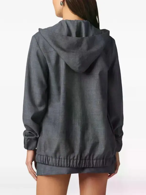 Kiki De Montparnasse Prince Of Wales Hooded Jacket - Grey