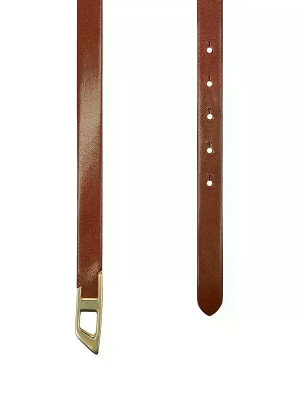 DIESEL® 2 Cm Leather Belt With Metal D Buckle