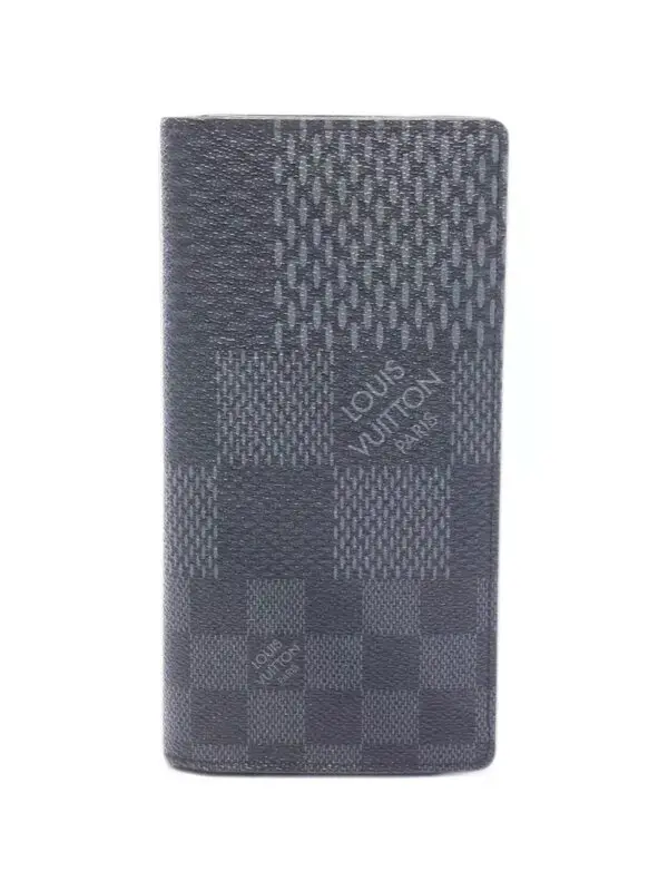 LOUIS VUITTON 2010s Long Portefeuil Brother Damier Wallet - Black