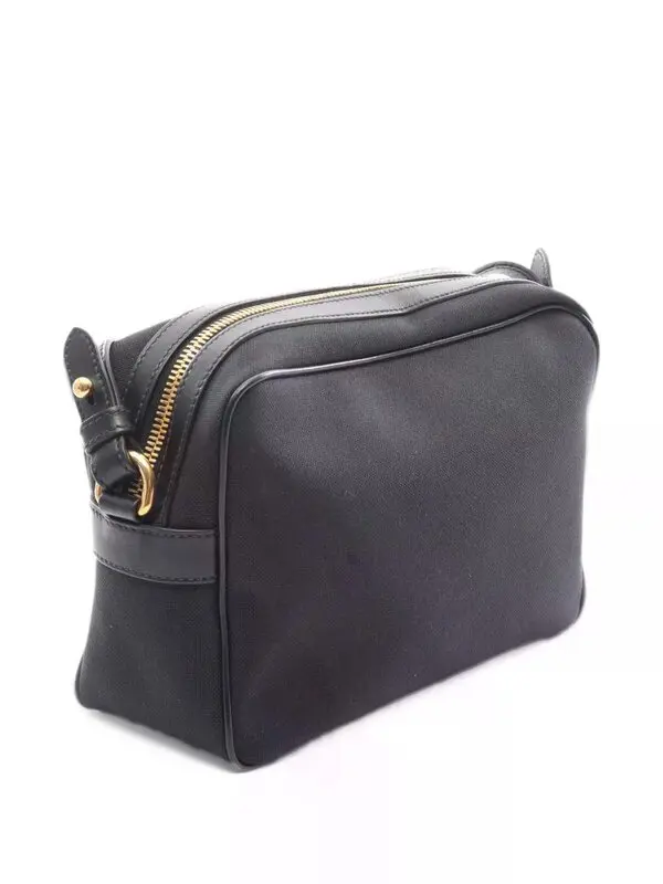 Prada 2010s Logo Jacquard Shoulder Bag