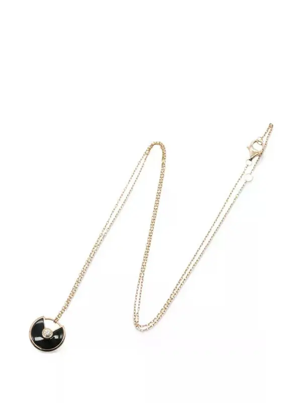 Cartier 2010s Amulet De Onyx And Diamond Necklace