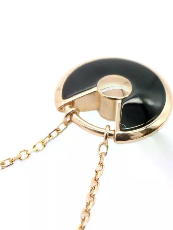 Cartier 2010s Amulet De Onyx And Diamond Necklace