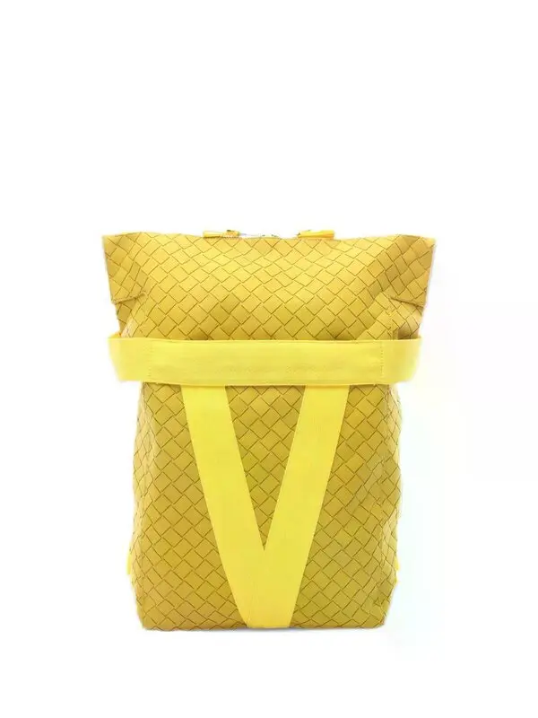 Bottega Veneta 2010s Intrecciato Backpack - Yellow