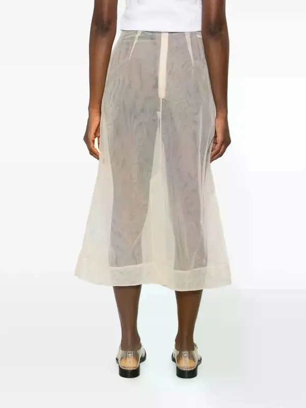 Simone Rocha Sheer-mesh Midi Skirt