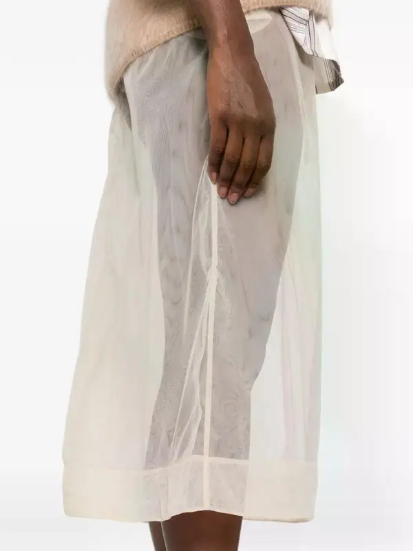Simone Rocha Sheer-mesh Midi Skirt
