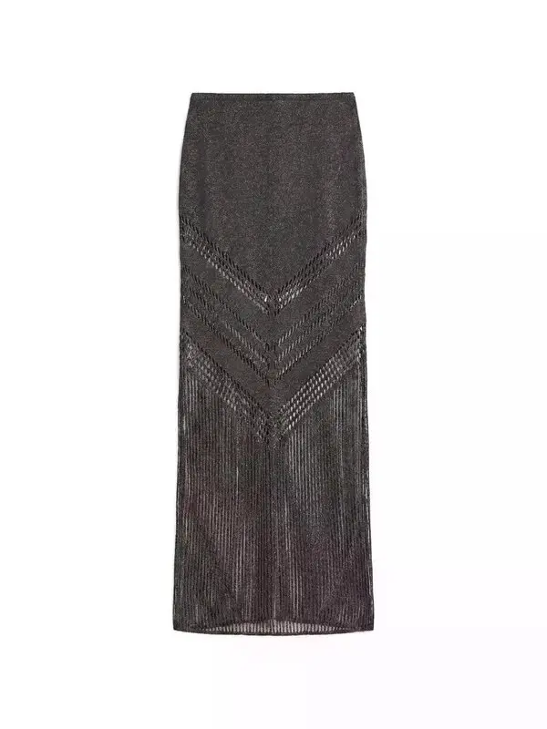 MOEVA Mercantour Crochet-knit Maxi Skirt