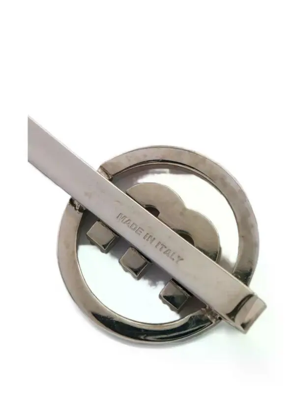 Miu Miu 2010s Rhinestone Logo Hair Clip - Silver