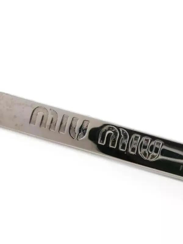 Miu Miu 2010s Rhinestone Logo Hair Clip