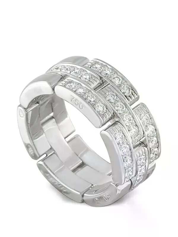 Cartier Maillon Panthère Diamond Ring - Silver