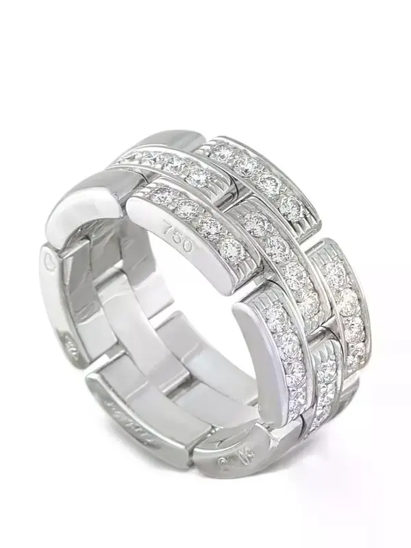 Cartier Maillon Panthère Diamond Ring - Silver