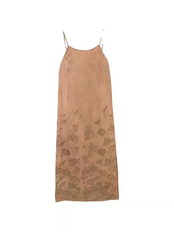UMA WANG Floral-print Spaghetti-strap Dress