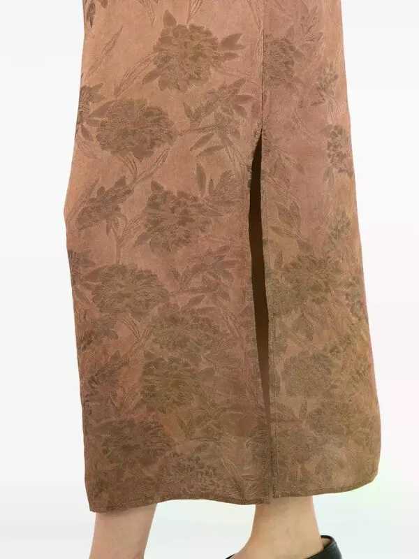 UMA WANG Floral-print Spaghetti-strap Dress