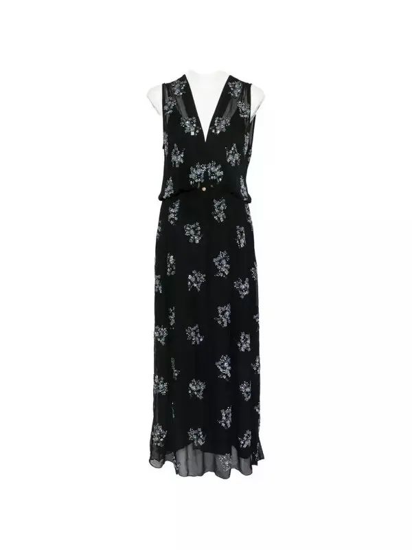 Antik Batik Biba Floral-embroidered Maxi Dress
