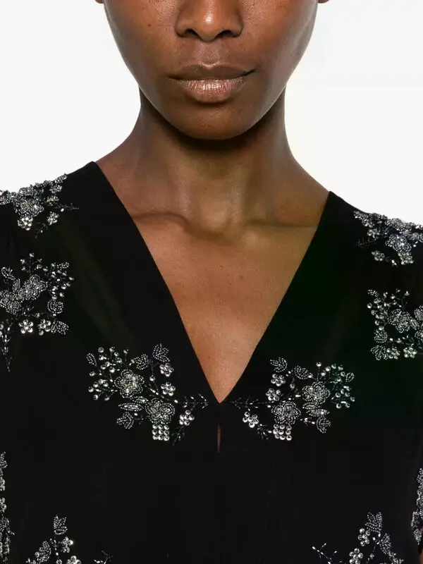 Antik Batik Biba Floral-embroidered Maxi Dress