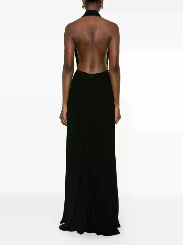 Casablanca Halterneck Logo-plaque Maxi Dress
