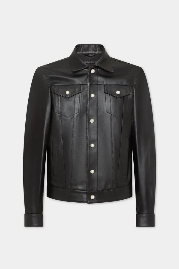 Dsquared2 Leather Dan Jean Jacket