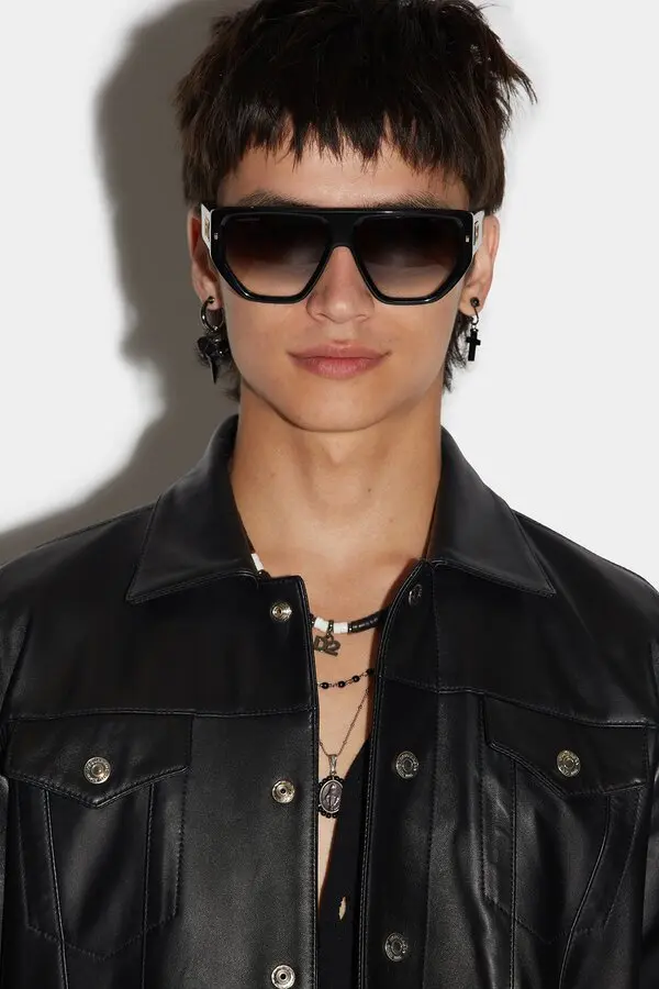 Dsquared2 Leather Dan Jean Jacket