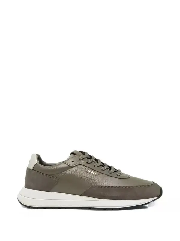 BOSS Vinston Leather Sneakers - Grey