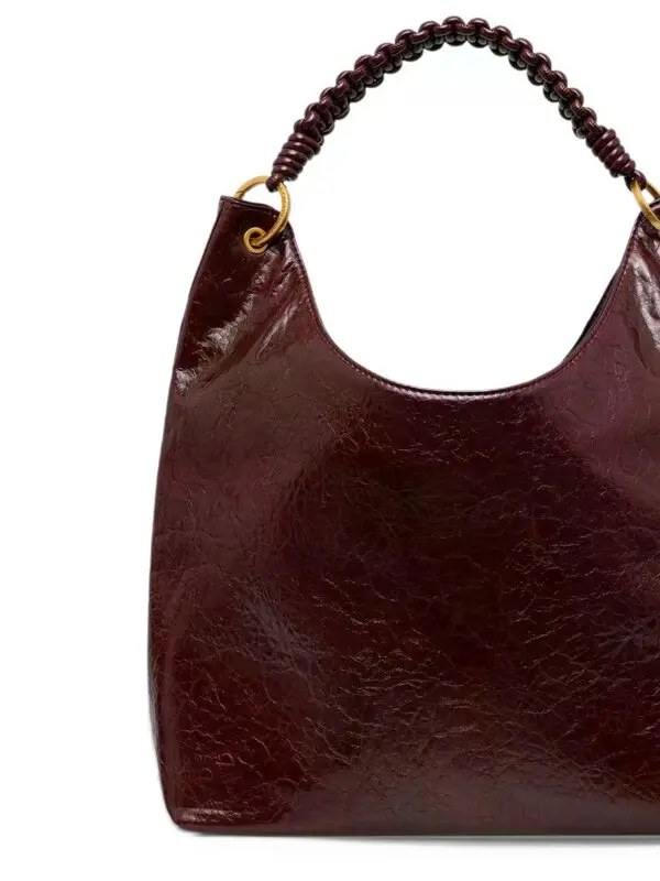 Lola Casademunt Leopard-logo Braided-handle Tote Bag