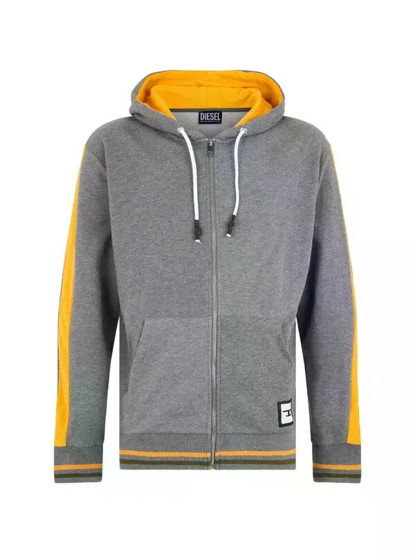 DIESEL® Zip-up Drawstring Hoodie - Grey