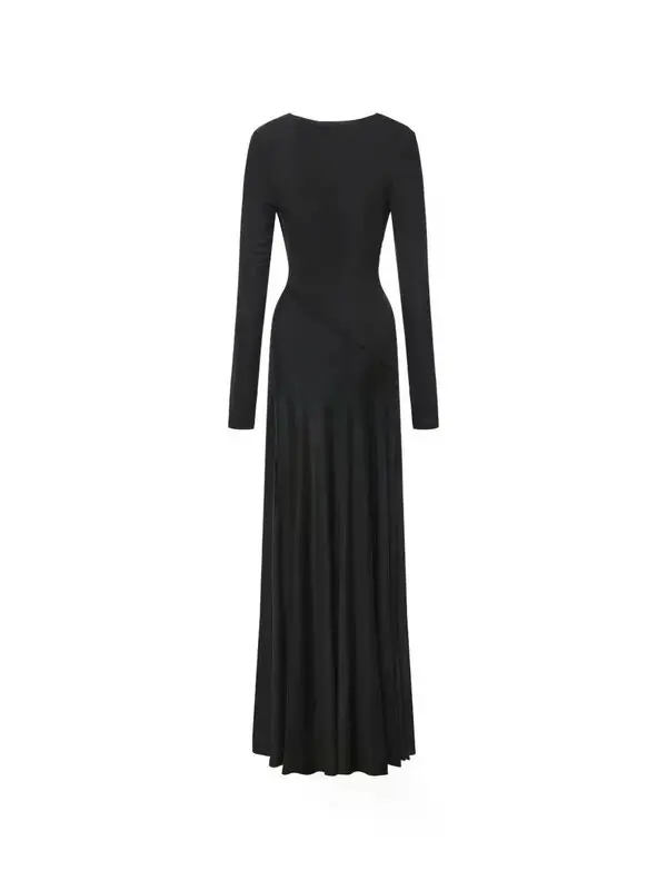 ILI NODE Lucia Draped Long-sleeve Maxi Dress