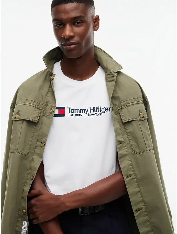 Tommy Hilfiger Embroidered Flag & Logo T-shirt