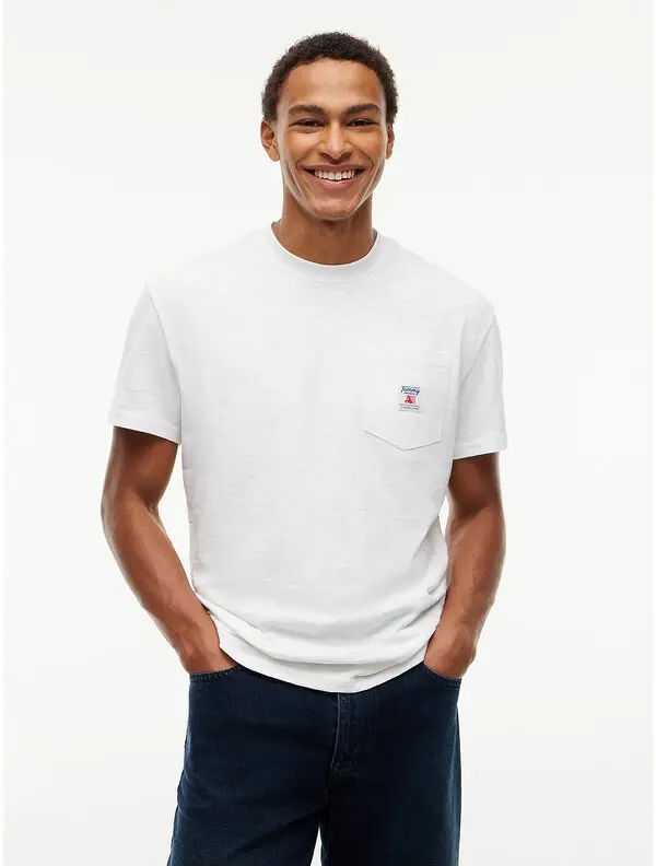 Tommy Hilfiger Pegasus Logo Pocket T-shirt - Ecru