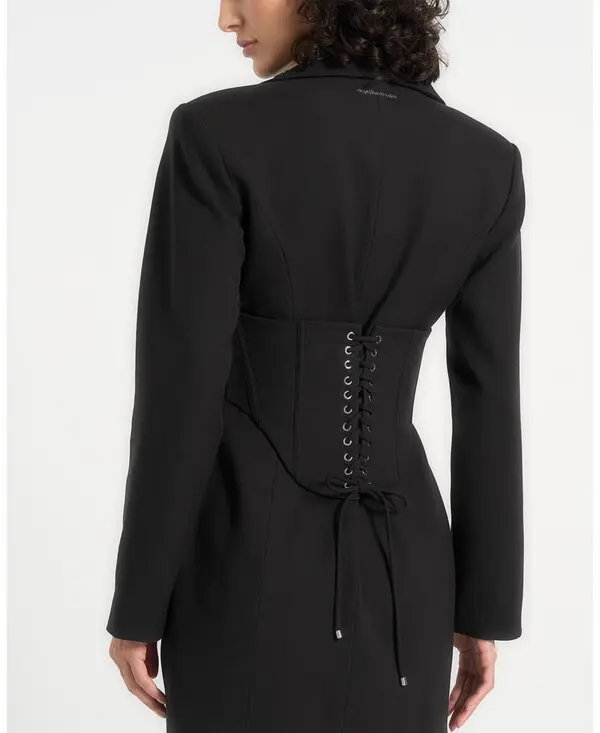 Manière De Voir Lacey Blazer Dress With Reversible Corset