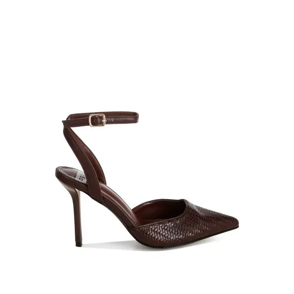 RAG & CO Boxwood Supportive Ankle Strap Heel Sandals In By - Brown