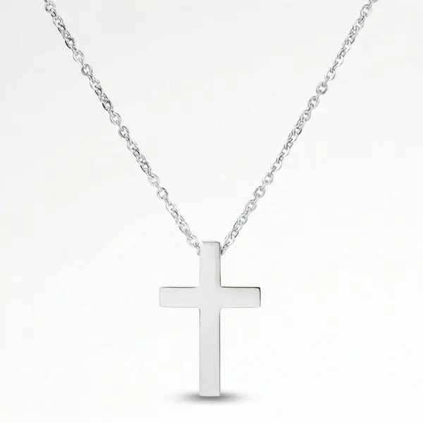OUTRAGE LONDON Cross Necklace Pendant - Silver