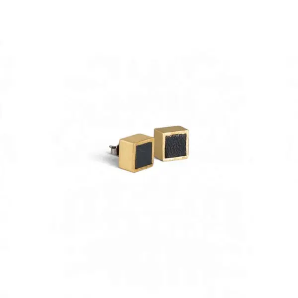 SVETLANA VUKOV Cube Stud Earrings - Black