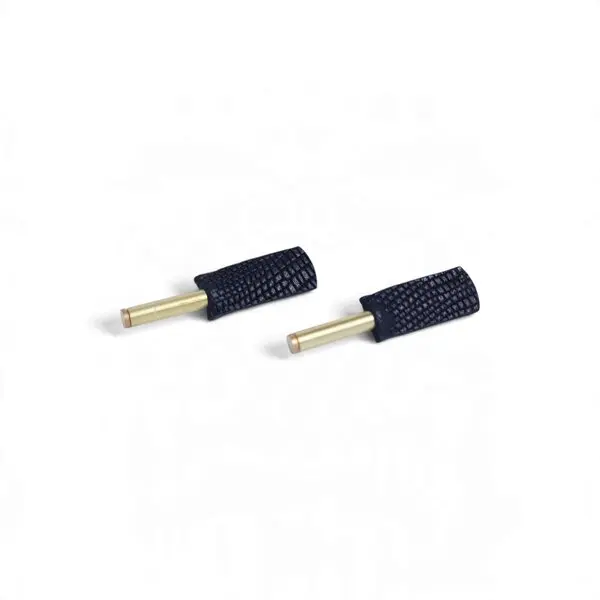 SVETLANA VUKOV Snake Linear Drop Earrings - Black