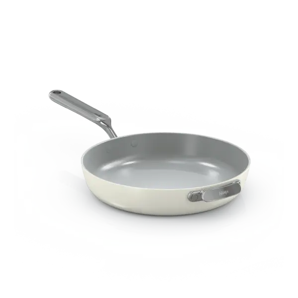 NINJA Neverquit 10.25" Ceramic Frying Pan, Bone & Silver In Bone /silver