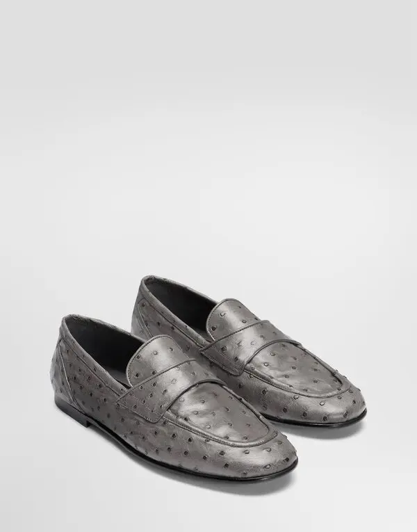 Dolce & Gabbana Ostrich Leather Slippers