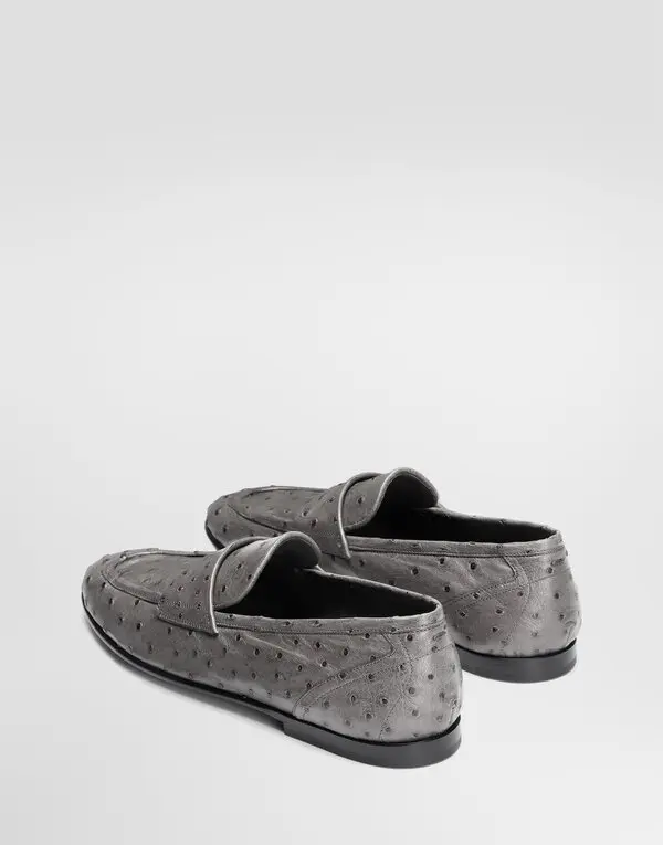 Dolce & Gabbana Ostrich Leather Slippers