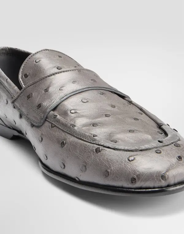 Dolce & Gabbana Ostrich Leather Slippers