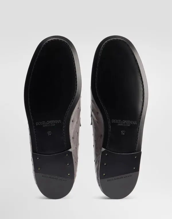 Dolce & Gabbana Ostrich Leather Slippers