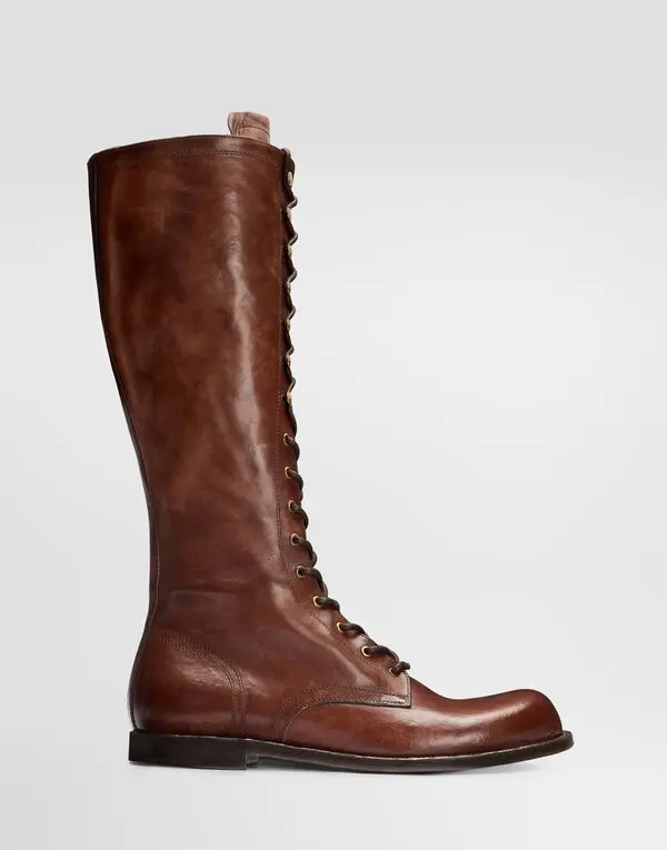 Dolce & Gabbana Leather Boots - Brown
