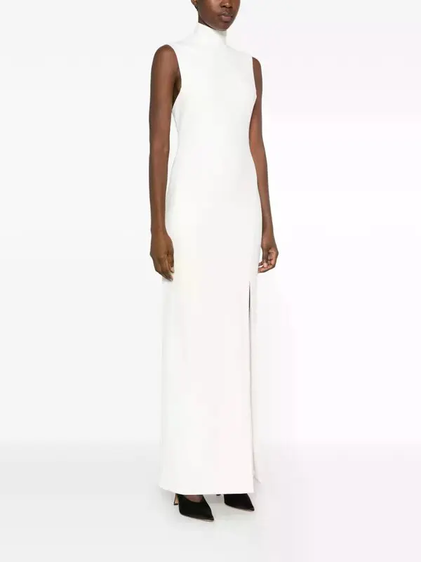 Solace London High-neck Side-slit Maxi Dress