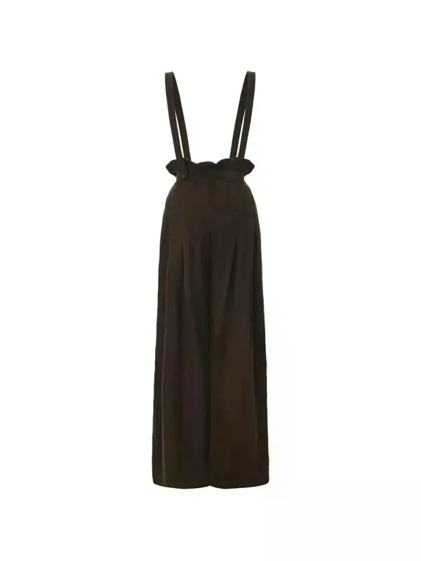 ILI NODE Val Suspender-strap Trousers - Brown