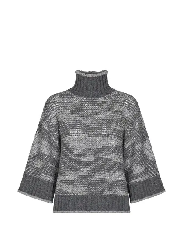 Fabiana Filippi Sequin-embellished High-neck Sweater