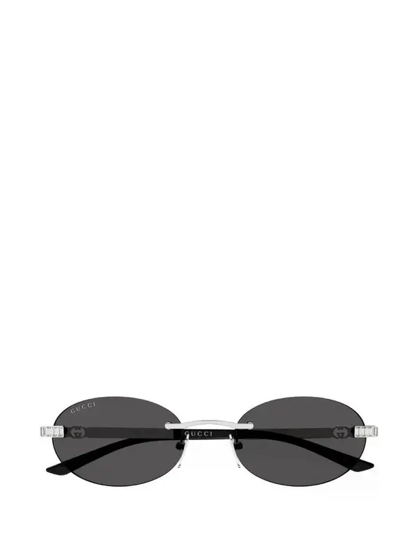 Gucci Oval-frame Sunglasses - Silver