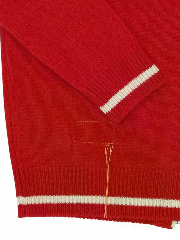 FORTELA Crow Zip-up Cardigan - Red