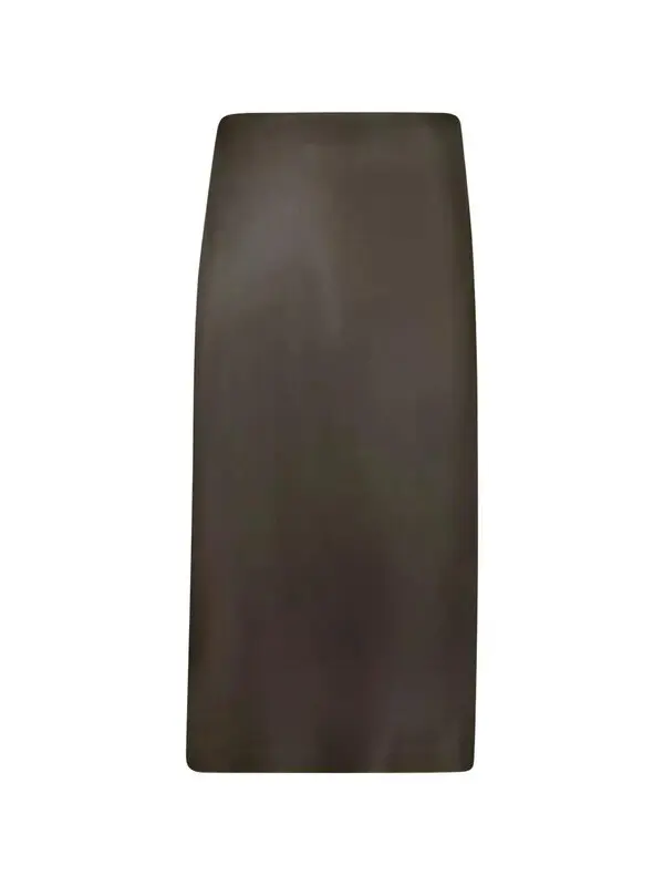 BLANCA VITA Rear-slit Midi Skirt