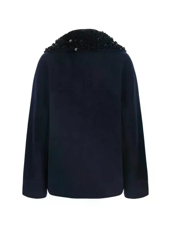 JUCCA Sequin-embellished Double-breasted Coat - Blue
