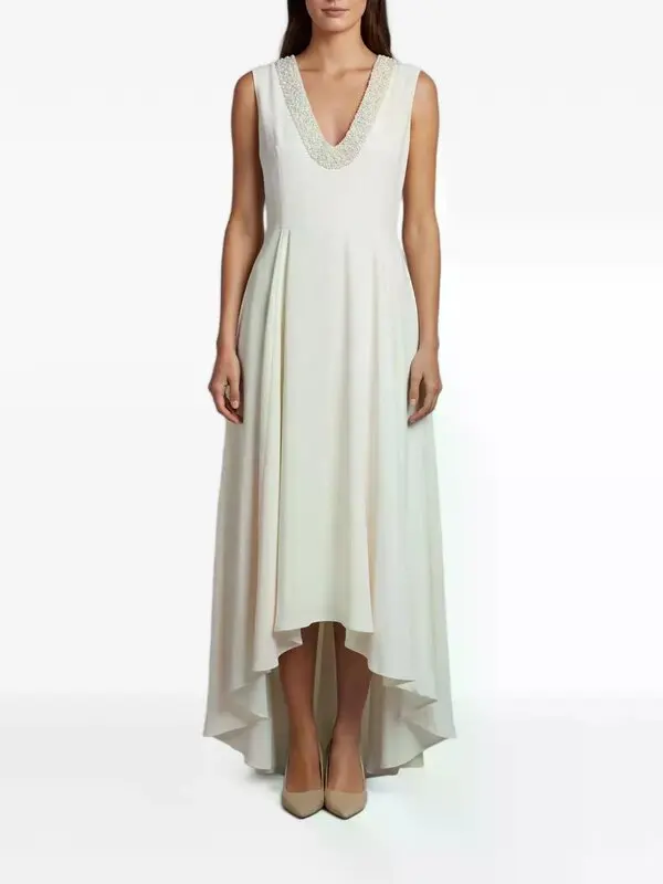 Dior Sequin-embellished V-neck Maxi Dress - Neutrals